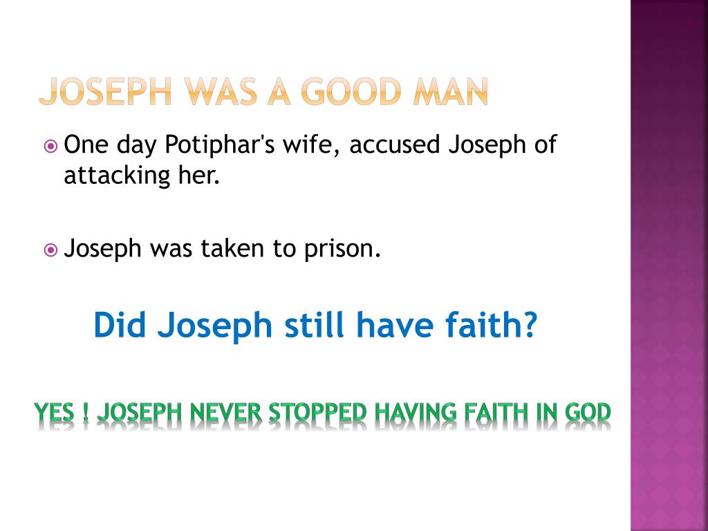 PPT - Joseph’s Faith leads to his success PowerPoint Presentation, free ...