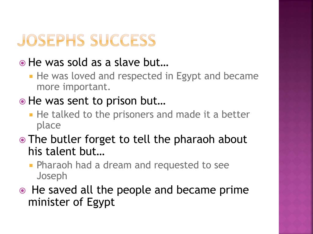 PPT - Joseph’s Faith leads to his success PowerPoint Presentation, free ...
