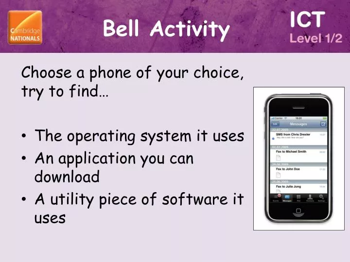 PPT - Bell Activity PowerPoint Presentation, free download - ID:2623381