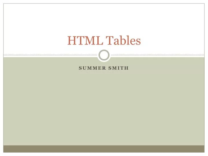Ppt Html Tables Powerpoint Presentation Free Download Id 2623768