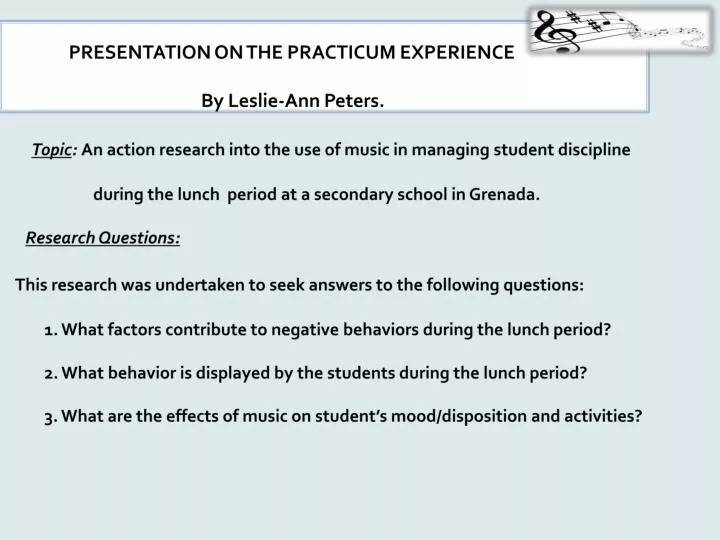 PPT - Explanation of Practicum Experience/Intervention PowerPoint ...