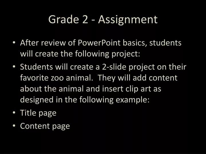 PPT - Grade 2 - Assignment PowerPoint Presentation, free download - ID ...