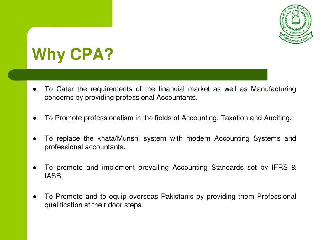 PPT - INSTITUTE OF CERTIFIED PUBLIC ACCOUTANTS OF PAKISTAN (ICPAP ...