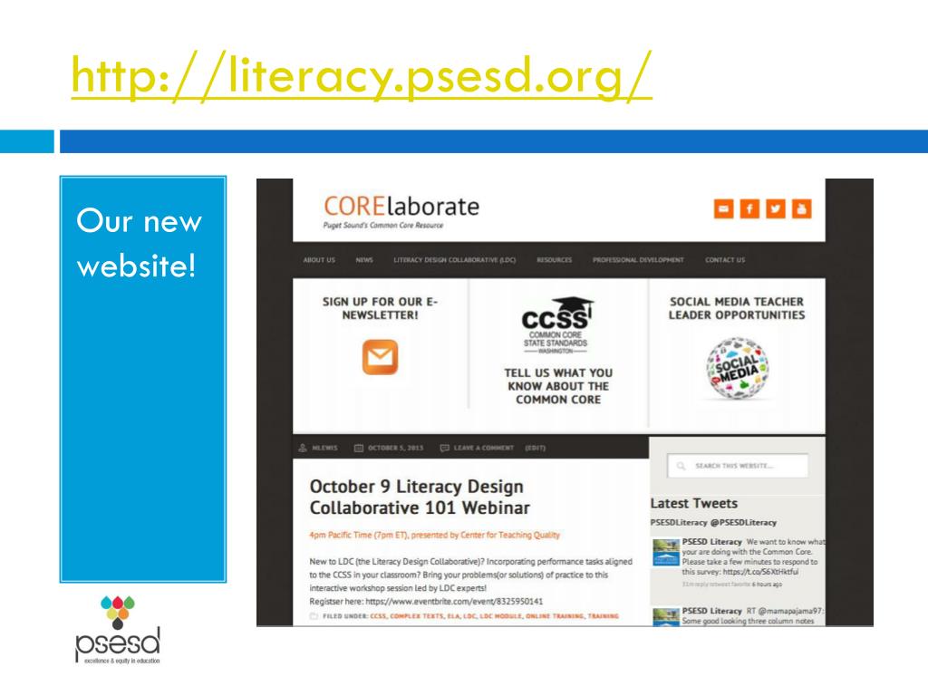 PPT - District Literacy Leaders – November 25, 2013 PowerPoint ...