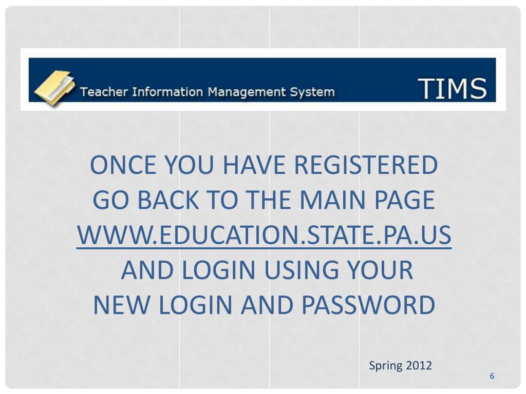 PPT - TIMS Login and application information PowerPoint Presentation ...