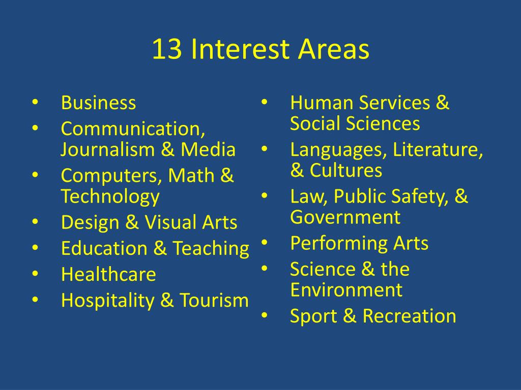 PPT - Enhancing Academic Advising through Intentional Interest Areas ...