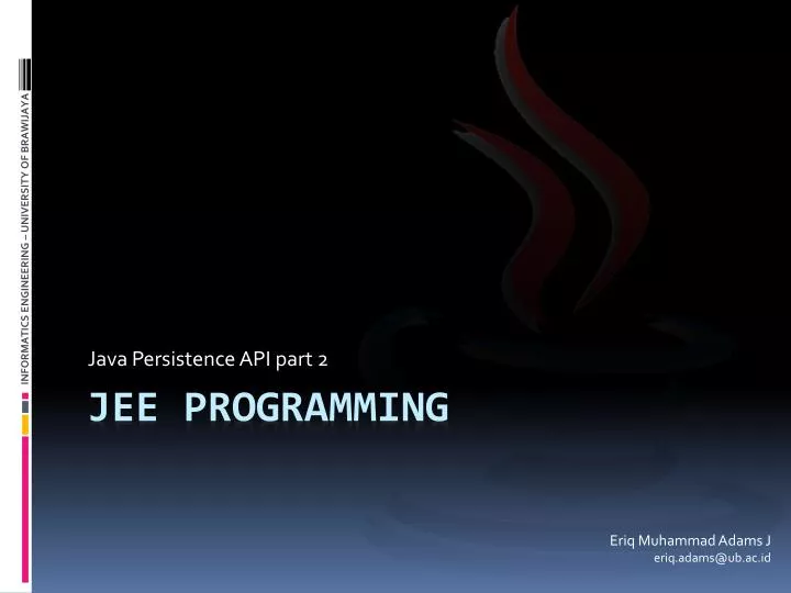 PPT - JEE Programming PowerPoint Presentation, free download - ID:2624941