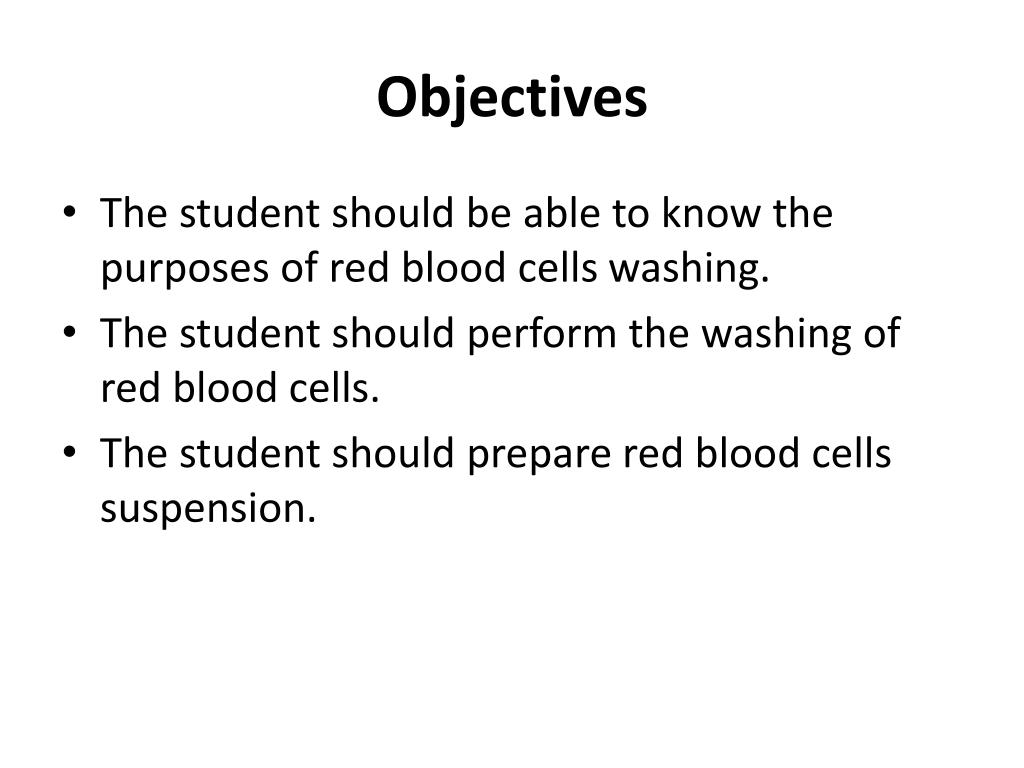 PPT - Washing red blood cells and preparation of its suspension ...