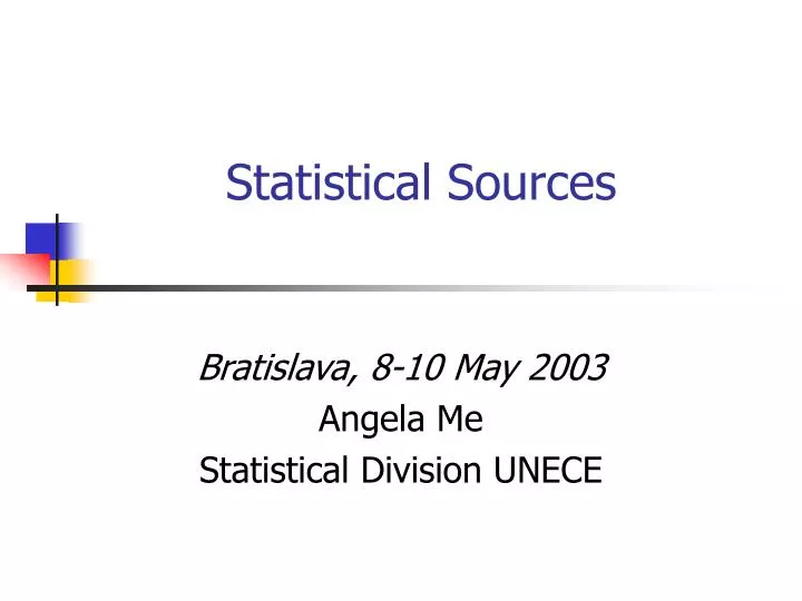PPT - Statistical Sources PowerPoint Presentation, free download - ID ...