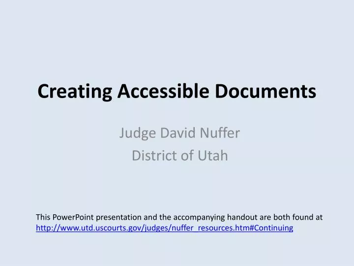 PPT - Creating Accessible Documents PowerPoint Presentation, free ...