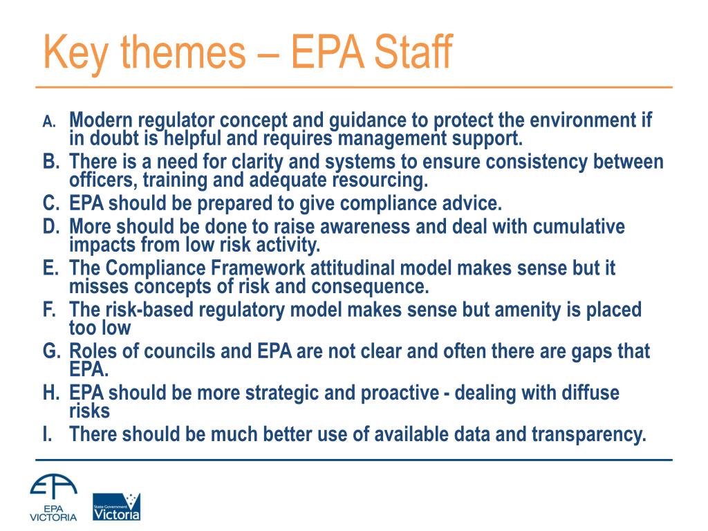 PPT - EPA Victoria Compliance & Enforcement Review PowerPoint ...