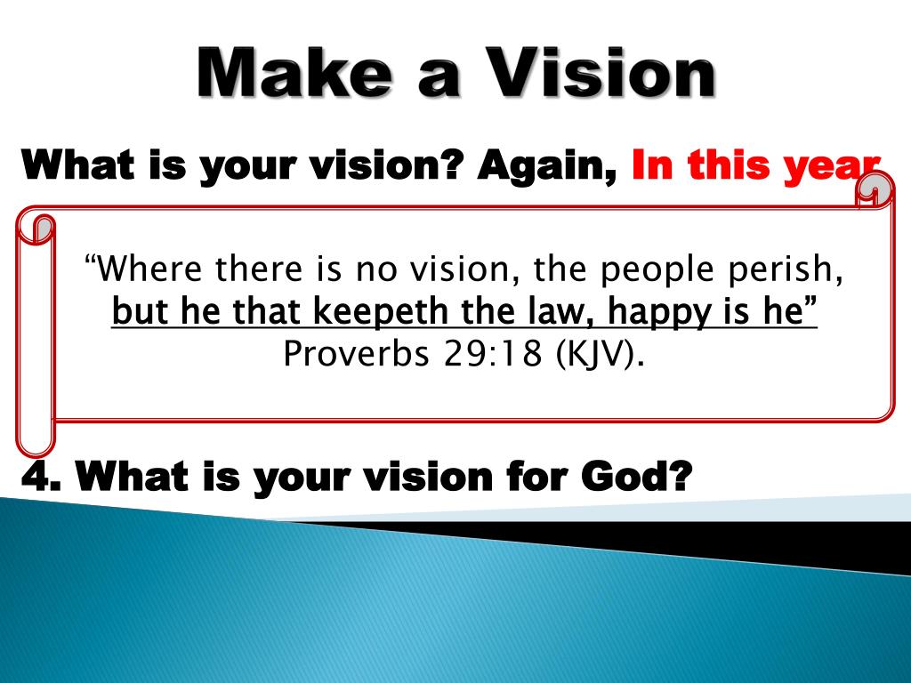 PPT - Life In Vision & Life In No Vision Proverbs 29:18 (KJV ...