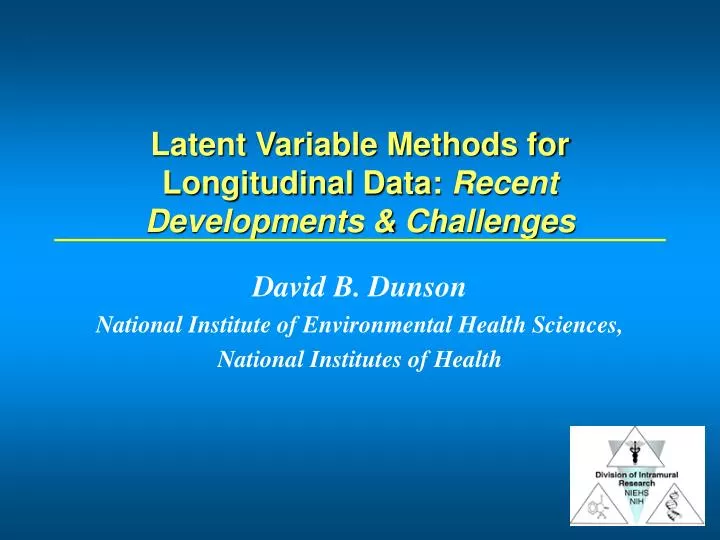 Ppt Latent Variable Methods For Longitudinal Data Recent