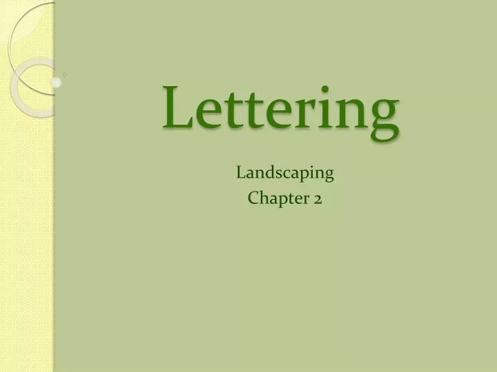 PPT - Lettering PowerPoint Presentation, free download - ID:2626488