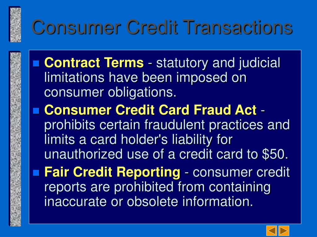 PPT - Business Law and the Regulation of Business Chapter 45: Consumer ...