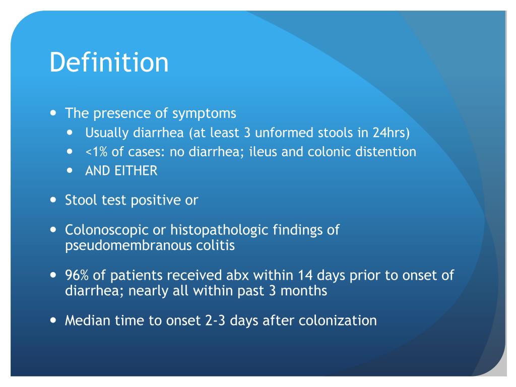 PPT - Clostridium difficile Infections: Diagnosis, Treatment, and ...