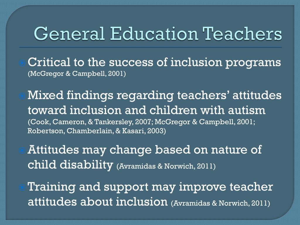 PPT - General Education Teachers’ Perceptions of Inclusion for Children ...