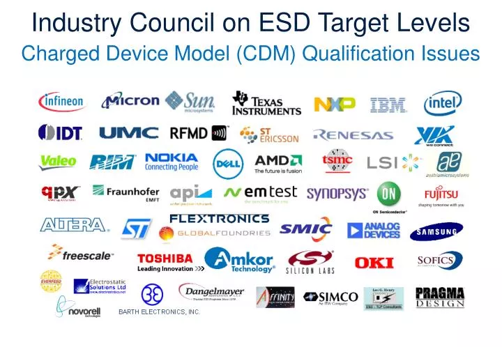 PPT - Industry Council on ESD Target Levels Charged Device Model (CDM ...