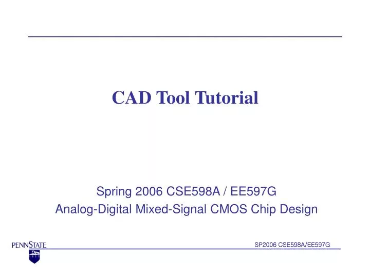 PPT - CAD Tool Tutorial PowerPoint Presentation, free download - ID:2627626