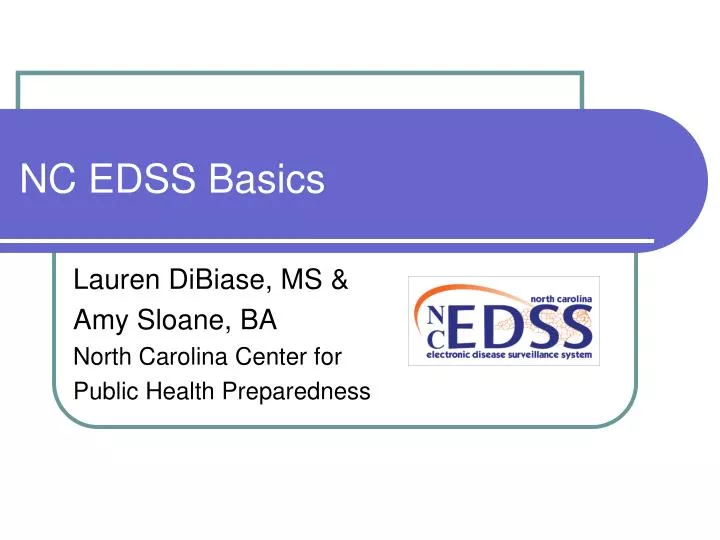 PPT - NC EDSS Basics PowerPoint Presentation, free download - ID:2627694