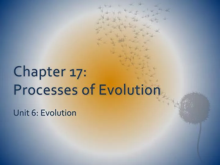 PPT - Chapter 17: Processes of Evolution PowerPoint Presentation, free ...