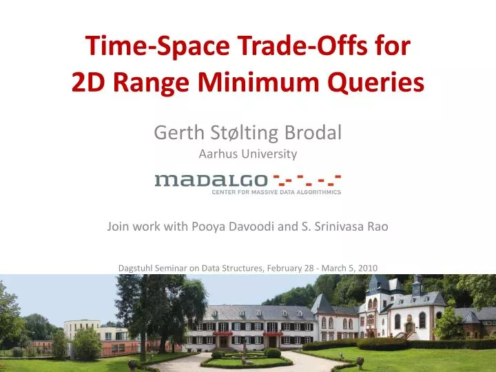 Ppt Time Space Trade Offs For 2d Range Minimum Queries Powerpoint Presentation Id2628620