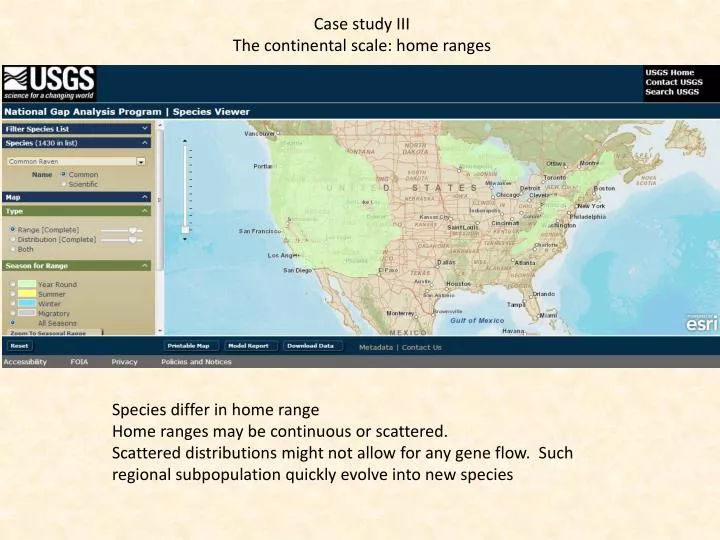 PPT - Case study III The continental scale: home ranges PowerPoint ...