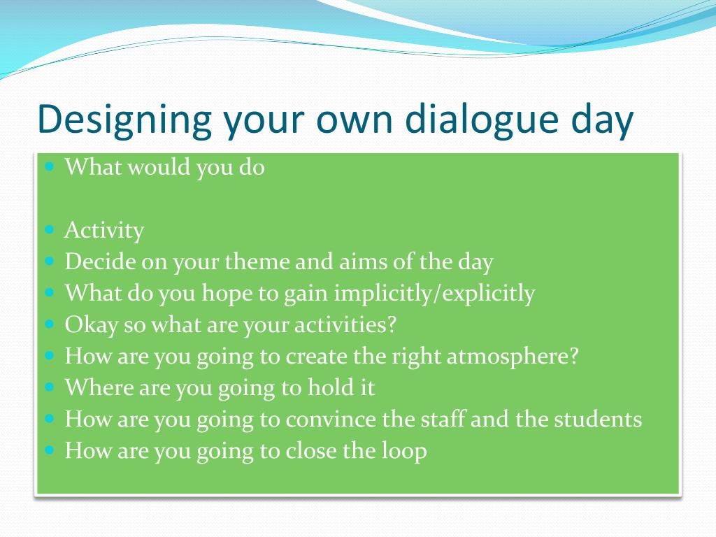 PPT - What’s a Dialogue Day? PowerPoint Presentation, free download ...