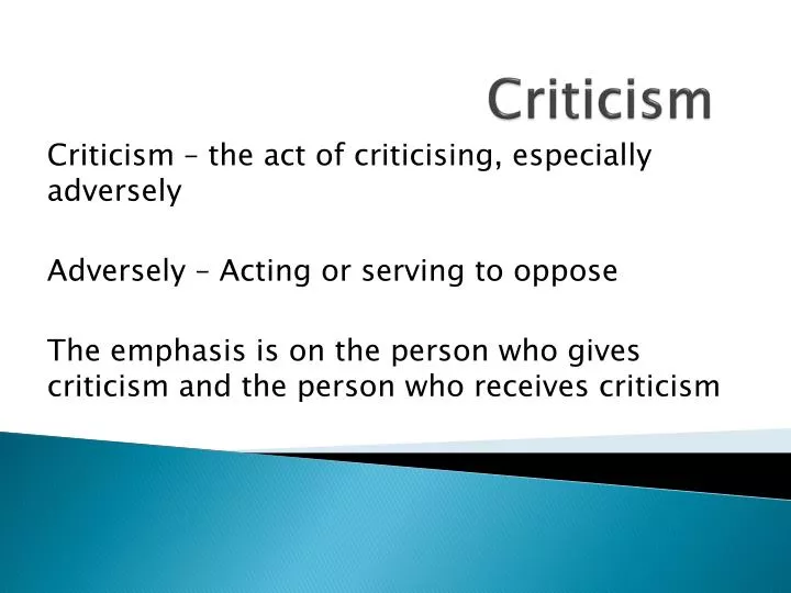 PPT - Criticism PowerPoint Presentation, free download - ID:2630021