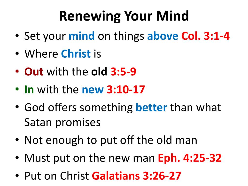 PPT - RENEWING YOUR MIND PowerPoint Presentation, free download - ID ... PPT - RENEWING YOUR MIND PowerPoint Presentation, free download - ID ...