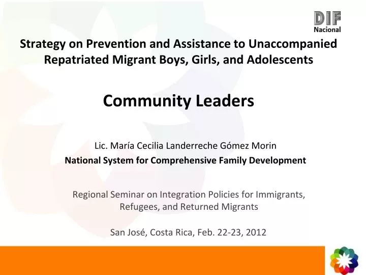 PPT - Regional Seminar on Integration Policies for Immigrants, Refugees ...