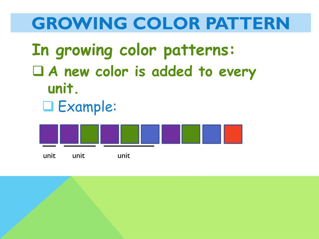 PPT Repeating And Growing Patterns PowerPoint Presentation Free