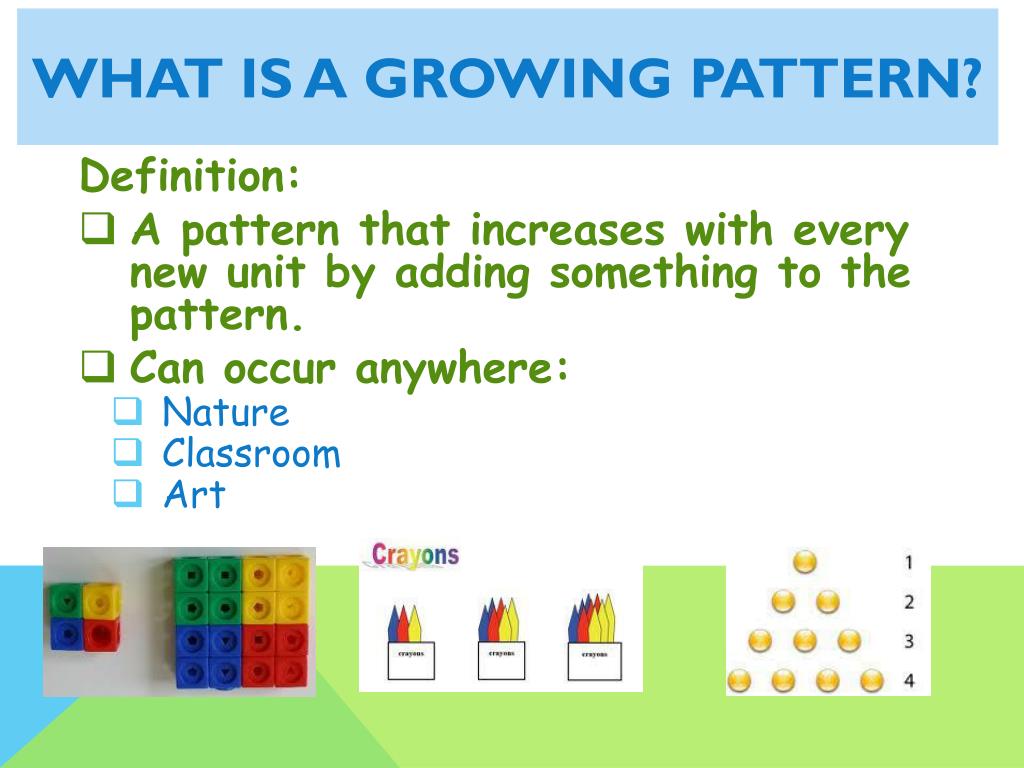 PPT Repeating And Growing Patterns PowerPoint Presentation Free