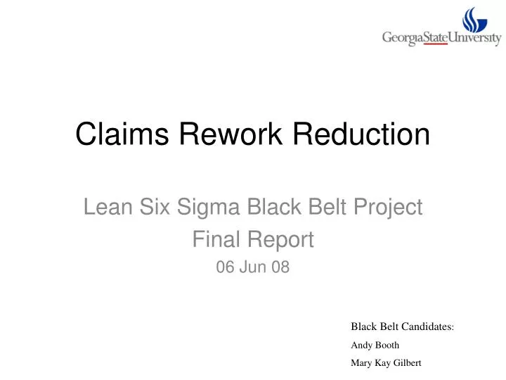 PPT - Claims Rework Reduction PowerPoint Presentation, free download ...