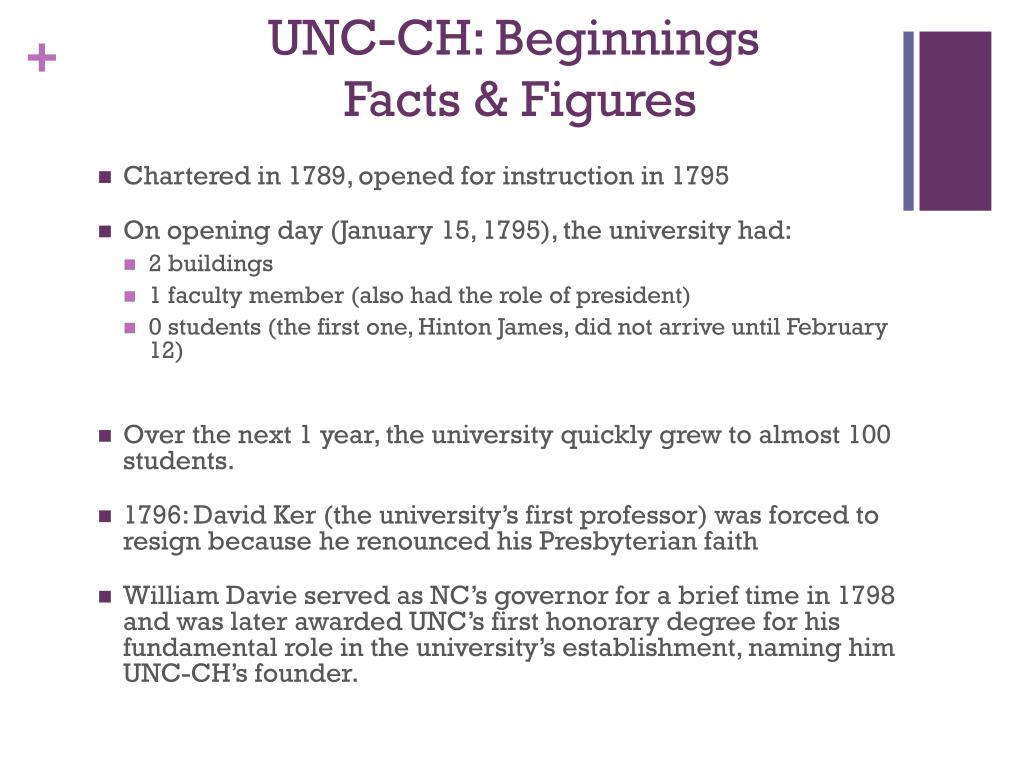 PPT - An Early History of t he University of North Carolina at Chapel ...