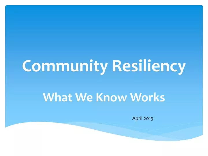PPT - Community Resiliency PowerPoint Presentation, free download - ID ...