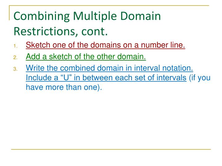 PPT - Domain and Interval Notation PowerPoint Presentation - ID:2632097