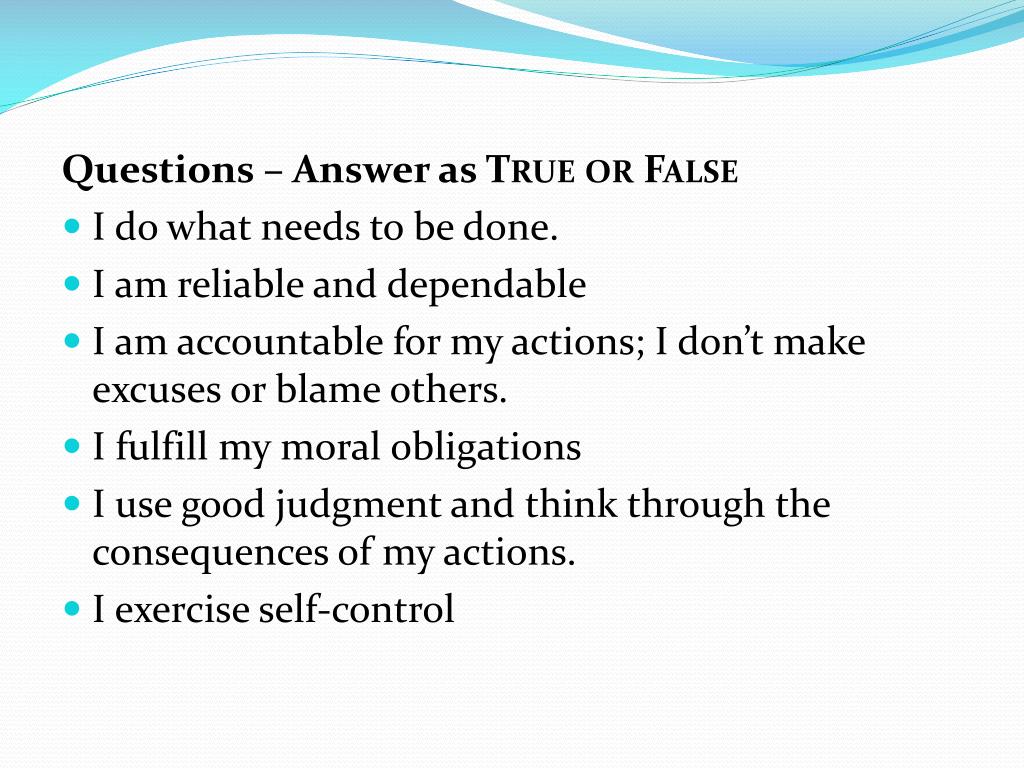PPT - Are You a Responsible Person Being Responsible Puts You in Charge ...