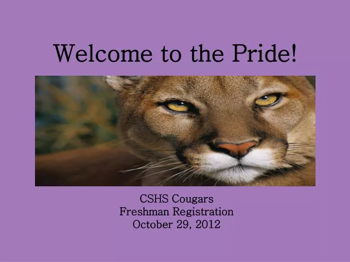 PPT - Welcome to the Pride! PowerPoint Presentation, free download - ID ...