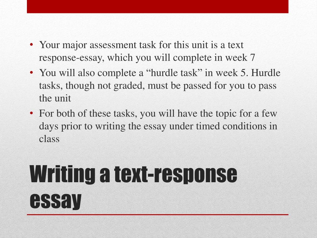 PPT Writing A Text response Essay PowerPoint Presentation Free PPT Writing A Text response Essay PowerPoint Presentation Free