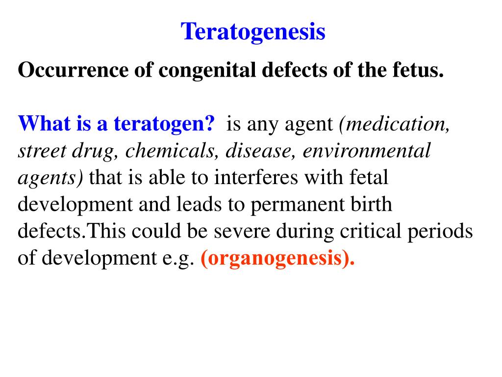 PPT - Teratogens and drugs of abuse in pregnancy PowerPoint ...