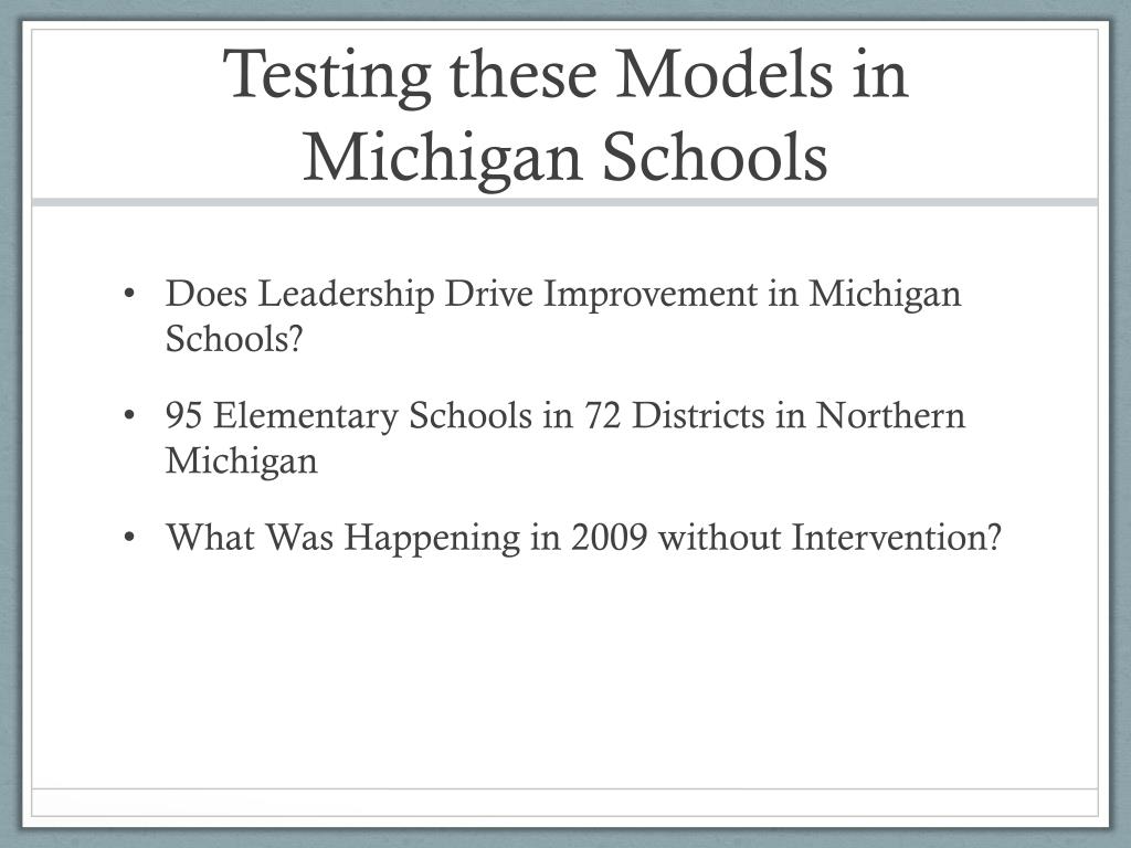 PPT - Leadership as the Driver of School Improvement: Support for ...