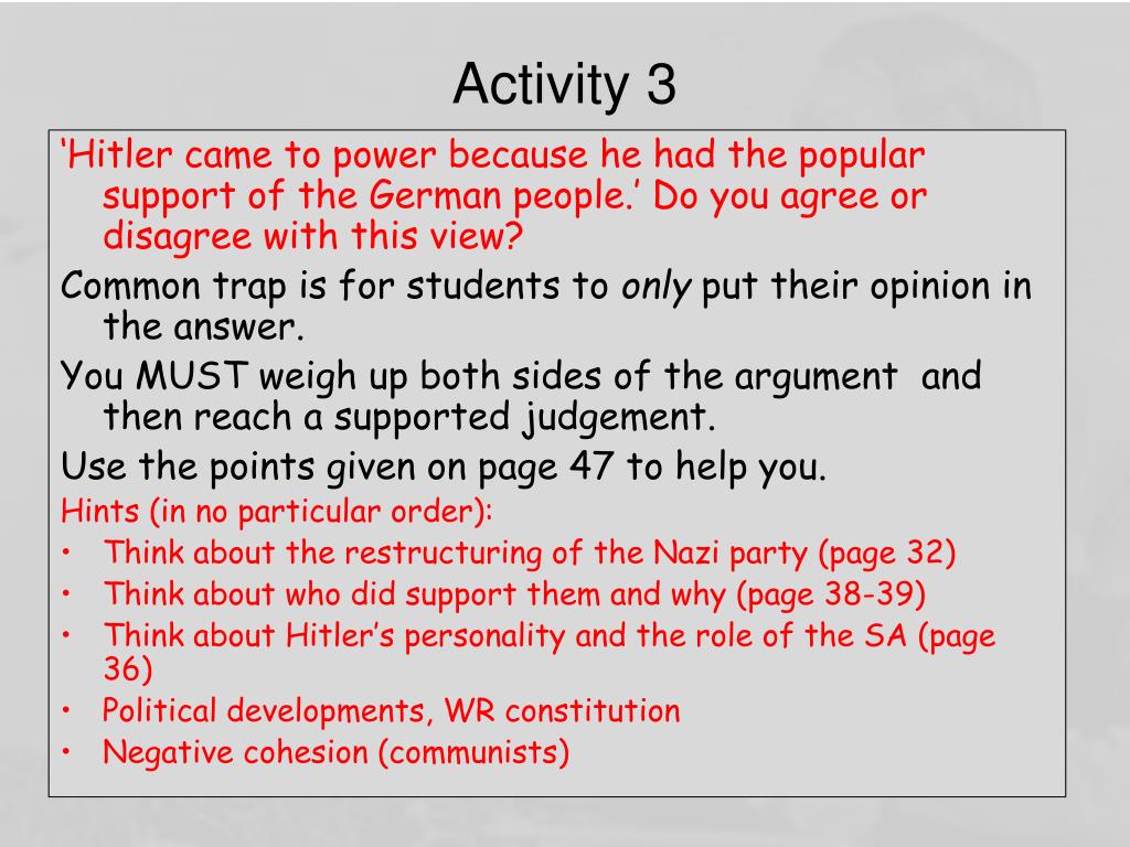 PPT - Creation of the Nazi state So why did Hitler become Chancellor in ...