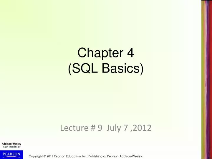 PPT - Chapter 4 (SQL Basics) PowerPoint Presentation, free download ...