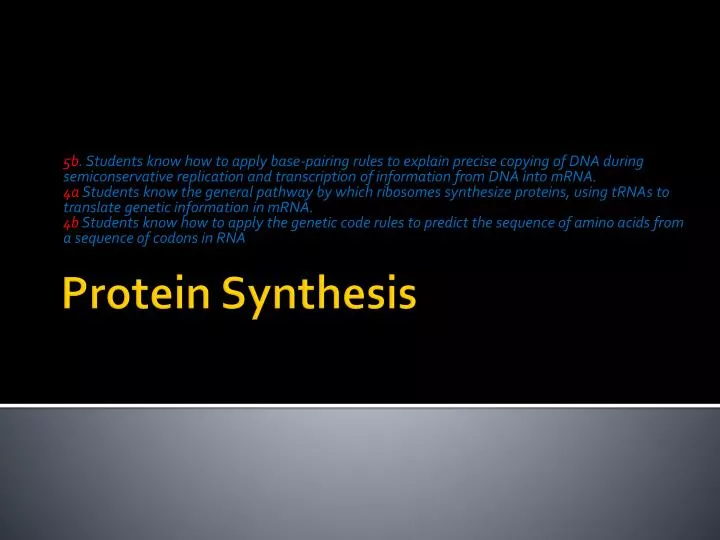 PPT - Protein Synthesis PowerPoint Presentation, free download - ID:2633438
