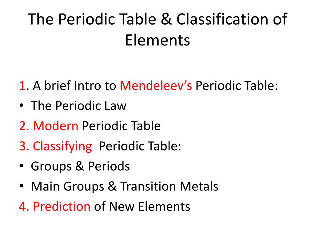 PPT - The Periodic Table & Classification of Elements PowerPoint ... PPT - The Periodic Table & Classification of Elements PowerPoint ...