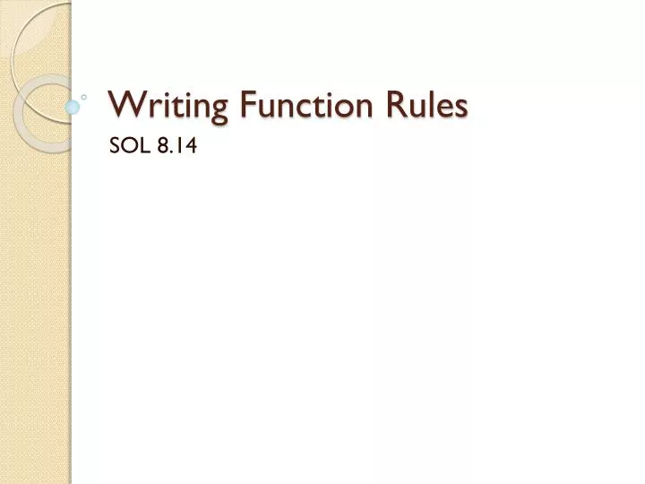 PPT - Writing Function Rules PowerPoint Presentation, free download ...