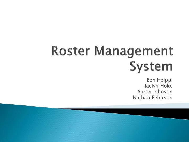 PPT - Roster Management System PowerPoint Presentation, free download ...