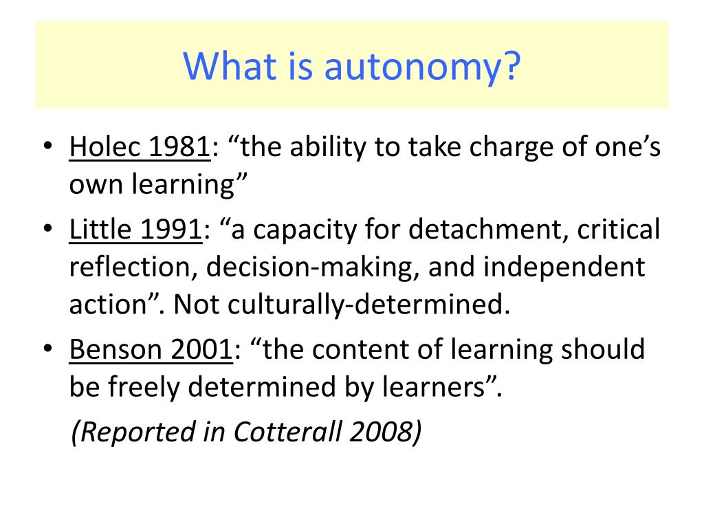 PPT - Learner Autonomy PowerPoint Presentation, free download - ID:2634899 PPT - Learner Autonomy PowerPoint Presentation, free download - ID:2634899