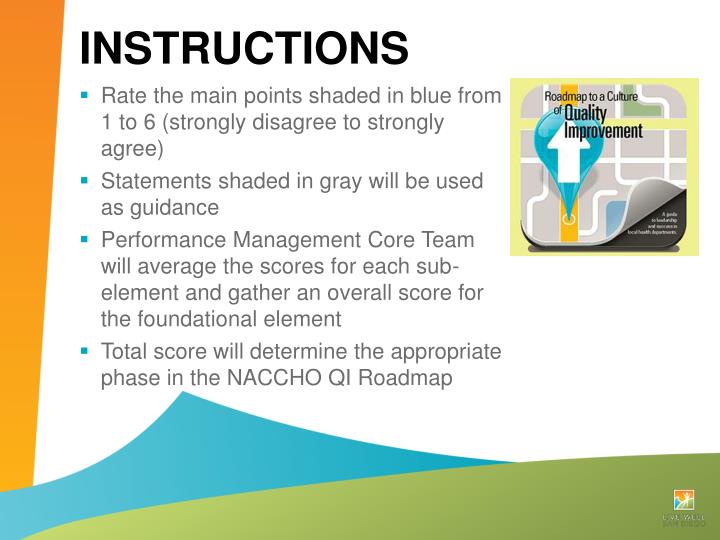 PPT - NACCHO Organizational Culture of quality self-assessment tool ...